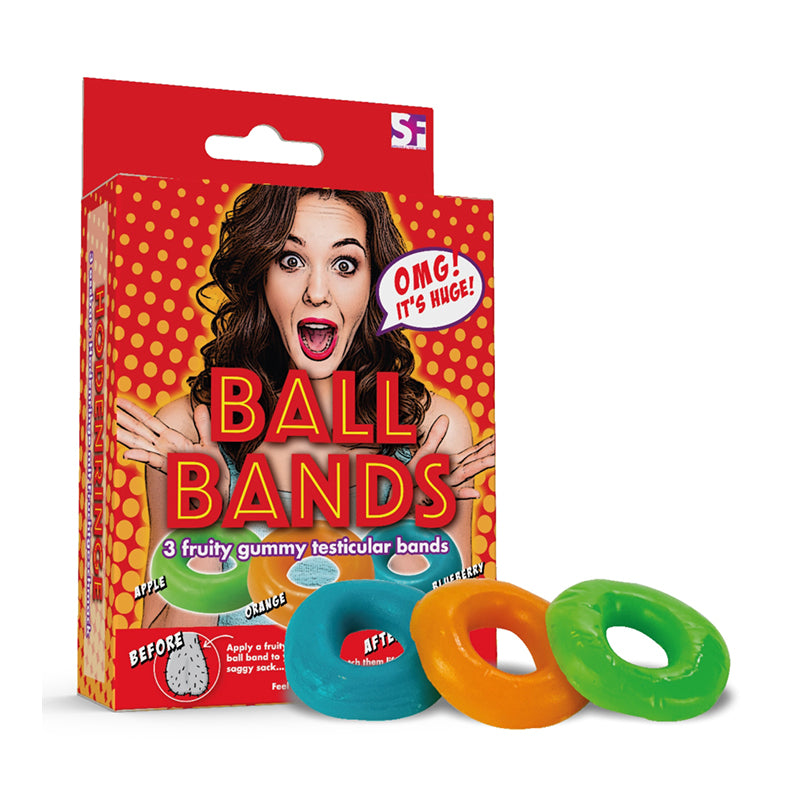 Gummy Ball Bands 3-Pack Assorted Colors/Flavors – Nice & Naughty